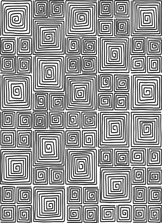 Optical Squares Spiral Decorative - PatternsCorner - Paintings & Prints ...