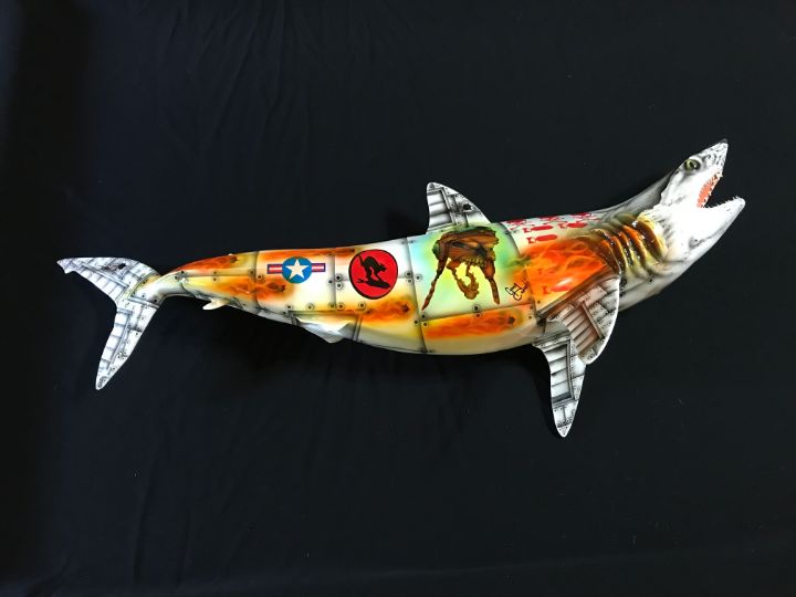 Mako - 45" WWII Bomber theme - Florida Fish Mounts - Sculptures ...