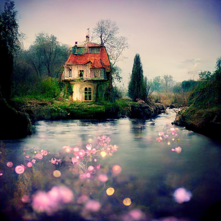 Little magical cottage - Eva's world - Digital Art & AI, Landscapes ...