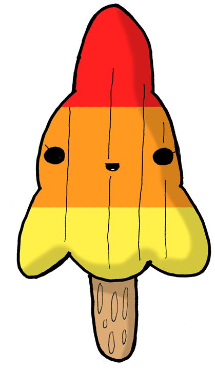 Kawaii Rocket Ice-Lolly - Screamingpillow - Drawings & Illustration ...