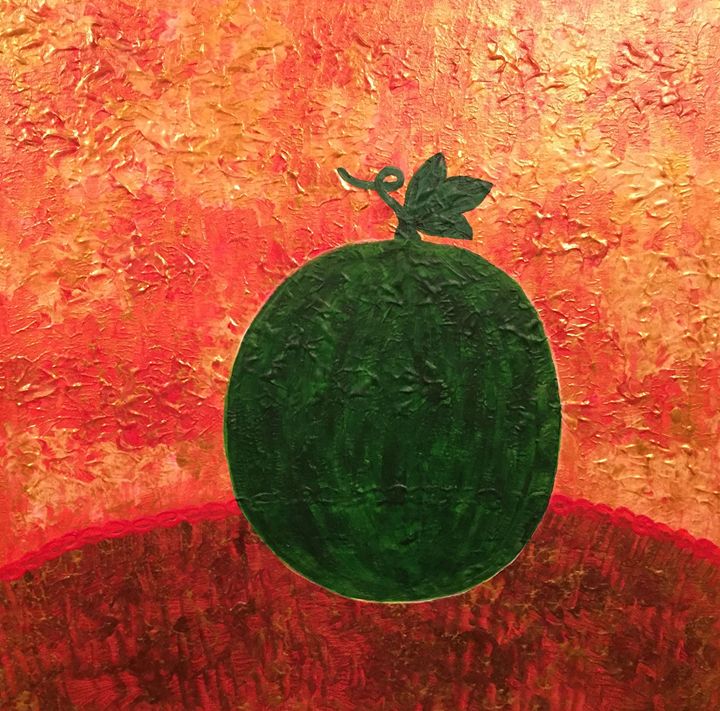 Watermelon on the table - Giart - Paintings & Prints, Food & Beverage ...
