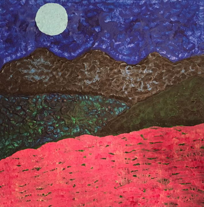 Night landscape - Giart - Paintings & Prints, Landscapes & Nature ...