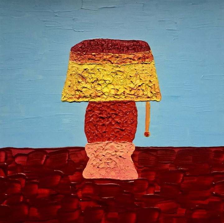 Still life with a table lamp - Giart - Paintings & Prints, Still Life ...