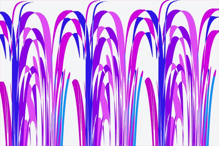 Purple and Blue Reeds on White - Laura B. Haw Art (Celebrativity ...