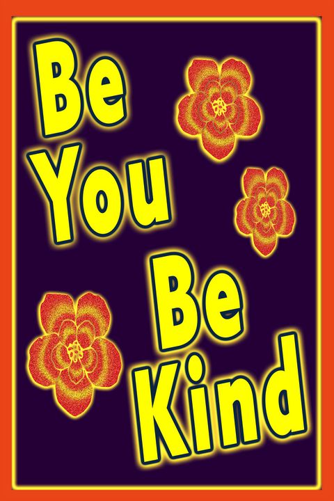 Bright Yellow "Be You, Be Kind" Plus - Laura B. Haw Art (Celebrativity ...
