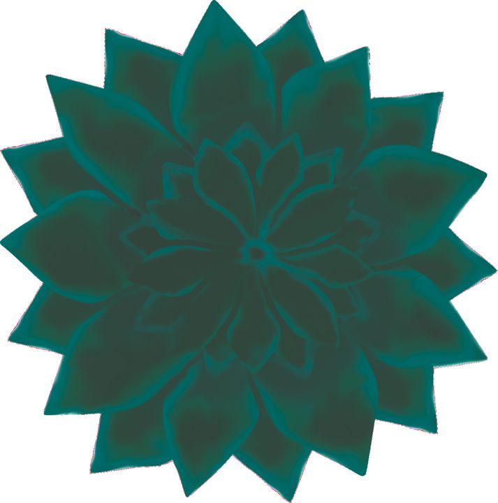 Bountiful Teal Flower - Laura B. Haw Art (Celebrativity) - Digital Art ...