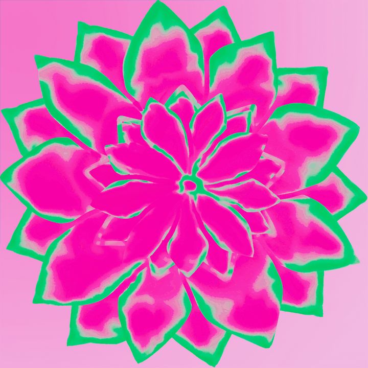 Bountiful Pink & Green Flower - Laura B. Haw Art (Celebrativity ...