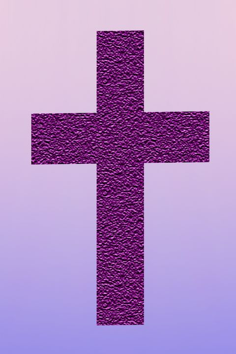 Textured Purple Cross - Laura B. Haw Art (Celebrativity) - Digital Art ...