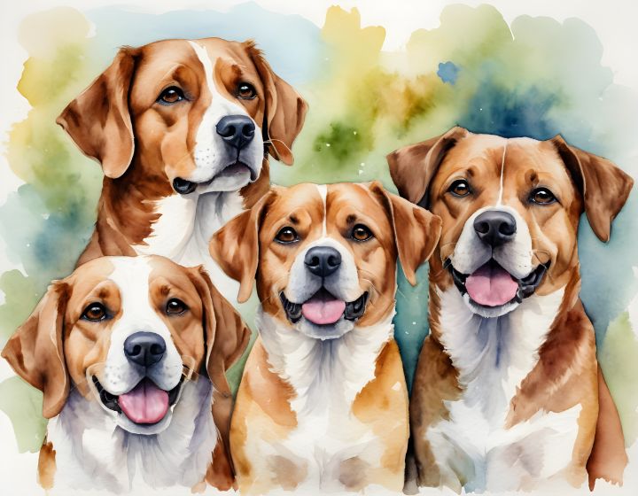 Memories photo for dogs family 2 - ArtZone - Digital Art & AI, Animals ...