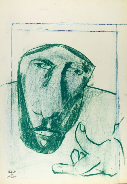 Portrait of a tired man - AM - Drawings & Illustration, People ...