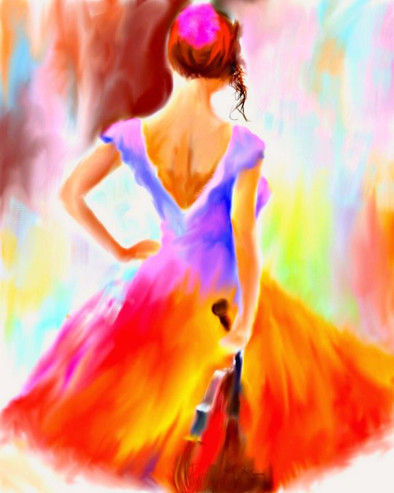 A lady full of life - Ashita - Digital Art, People & Figures, Love ...