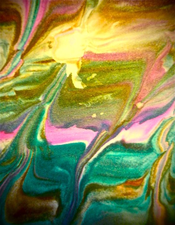 Sun Melting into Water - Amanda M Pamas Art - Digital Art & AI ...