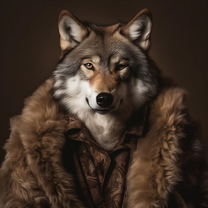 A wolf wearing wolf fur? - CREARTVISION - Digital Art & AI, Animals ...