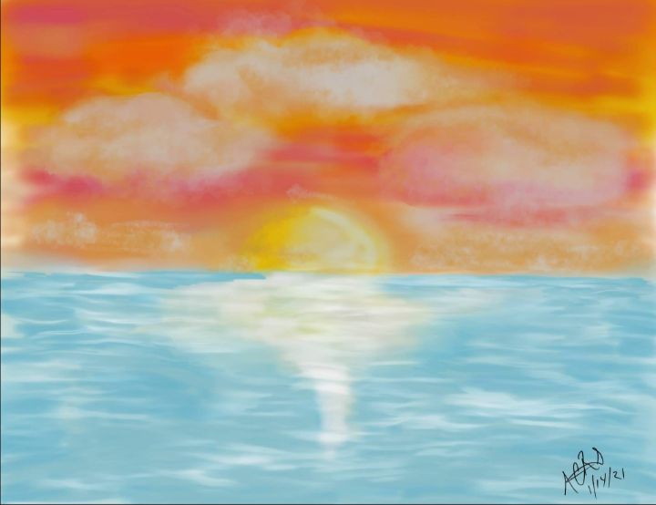 Sunrise Sunset - Piece of Peace - Digital Art & AI, Landscapes & Nature ...