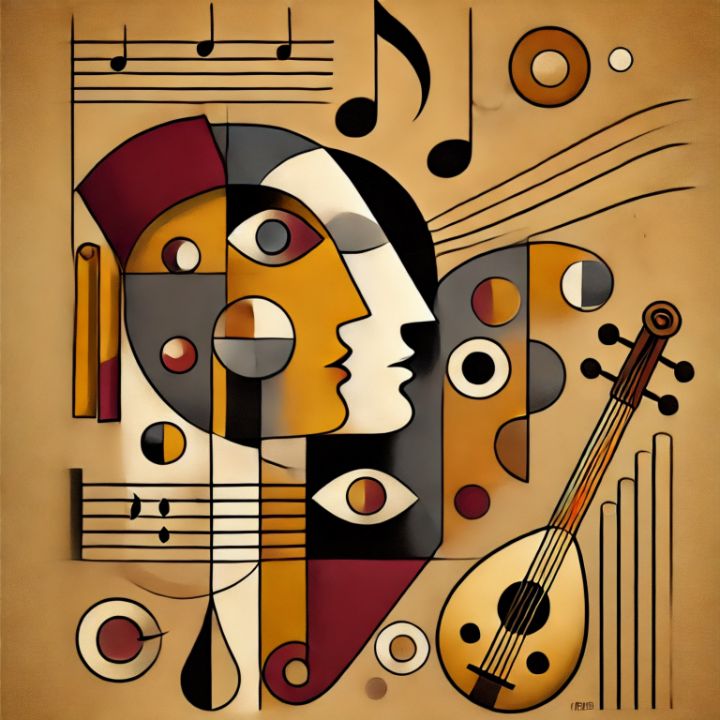 a quiet variation on mandolin - Filet SR - Paintings & Prints, Abstract ...
