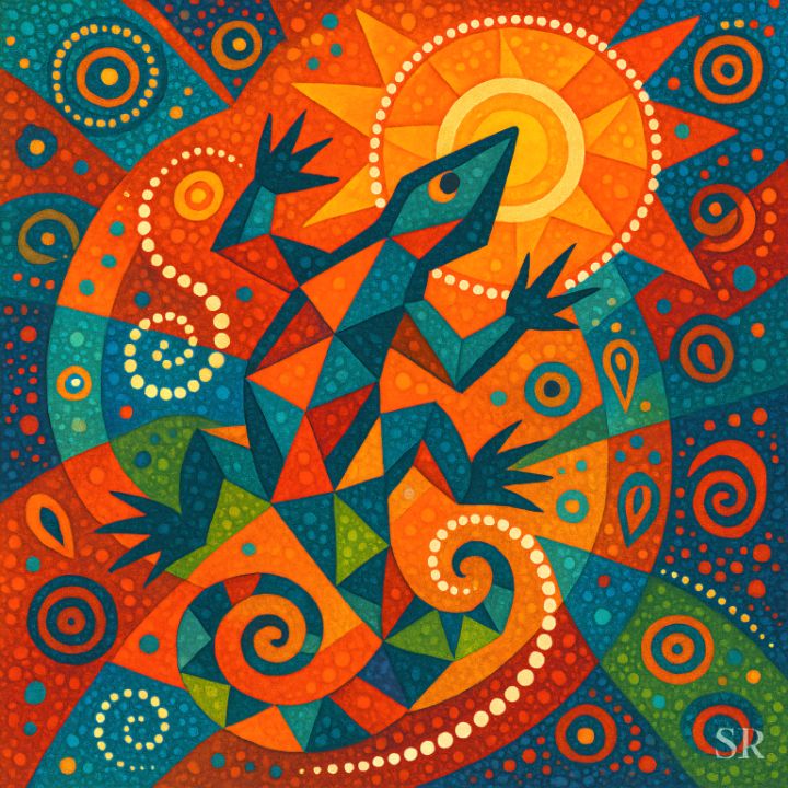 the lizard that touched the sun - GraphicArtbySR - Digital Art & AI ...