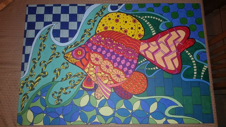 Funky Fish - Cherise Haddix - Paintings & Prints, Animals, Birds ...