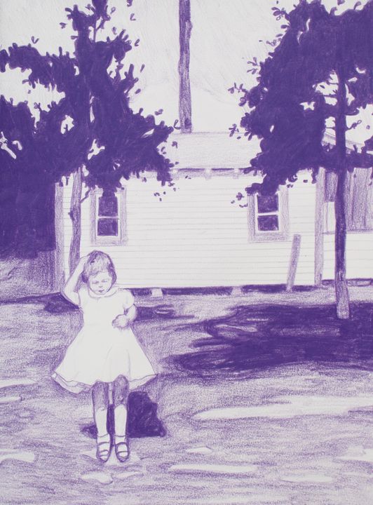 Susan in the Back Yard - Weigel Prints - Drawings & Illustration ...