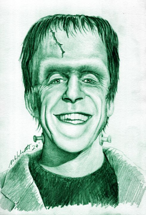 Herman Munster - Wally's Art World - Drawings & Illustration, People ...