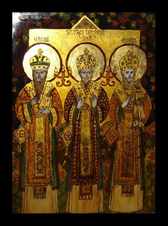 Romanian icon on glass hand made - Glass