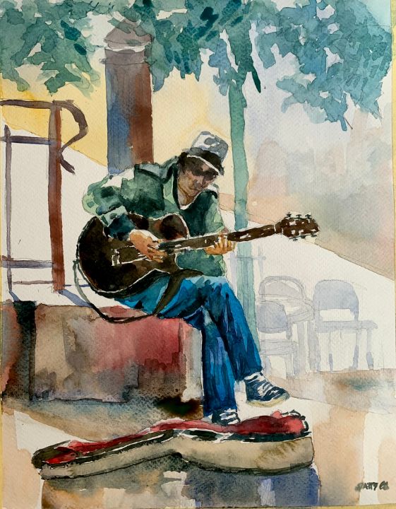 The music man - Patty68art - Paintings & Prints, People & Figures ...