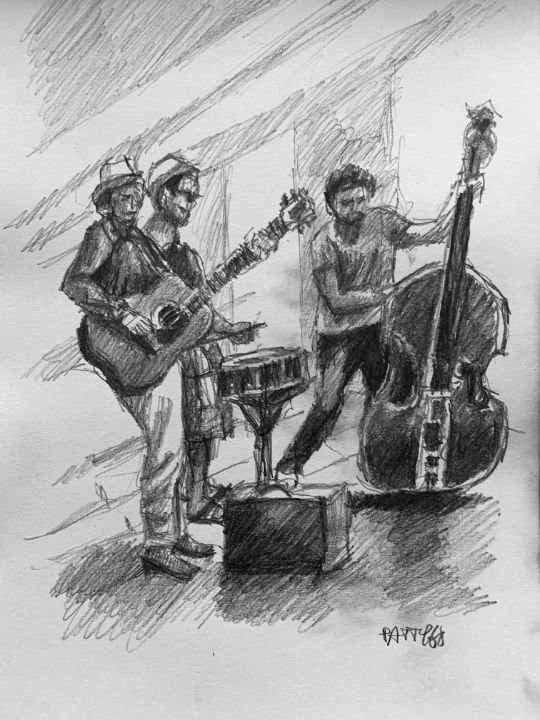 Street musicians - Patty68art - Paintings & Prints, People & Figures ...