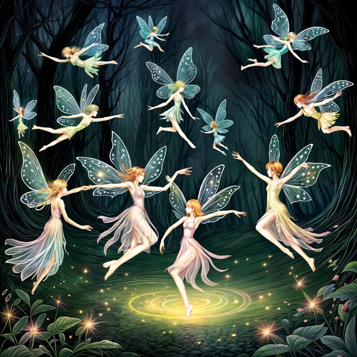 Collage of Faeries Dancing - MespensDigital - Digital Art & AI, Fantasy ...