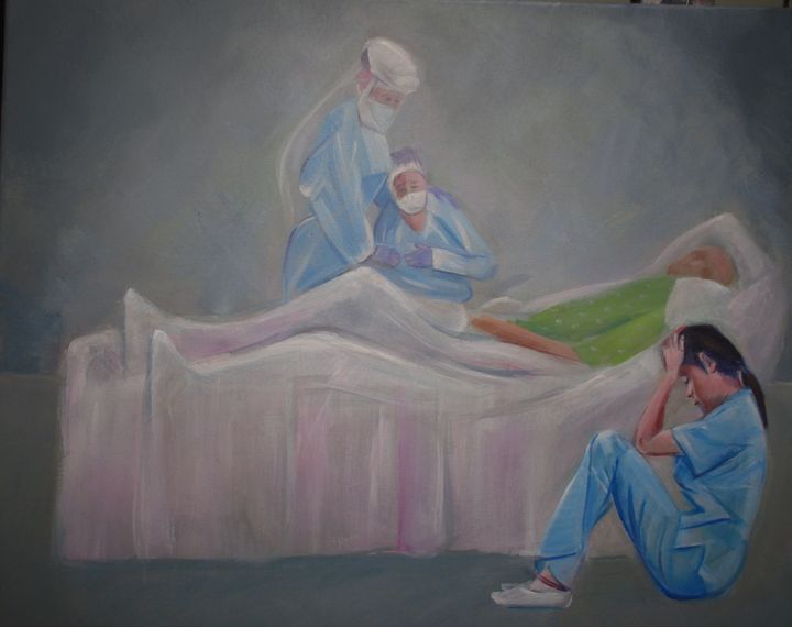 Nurses ( feeling the pain) - Art By Cyril - Paintings & Prints, People ...