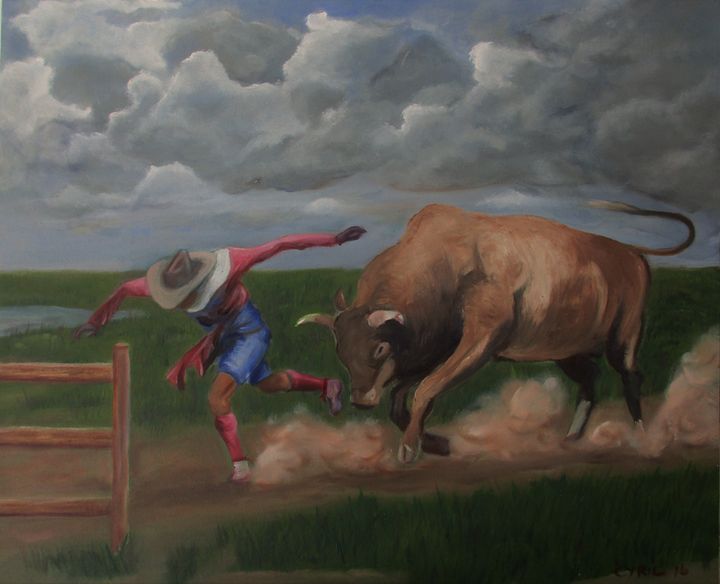 Cowboy run - Art By Cyril - Paintings & Prints, Animals, Birds, & Fish ...
