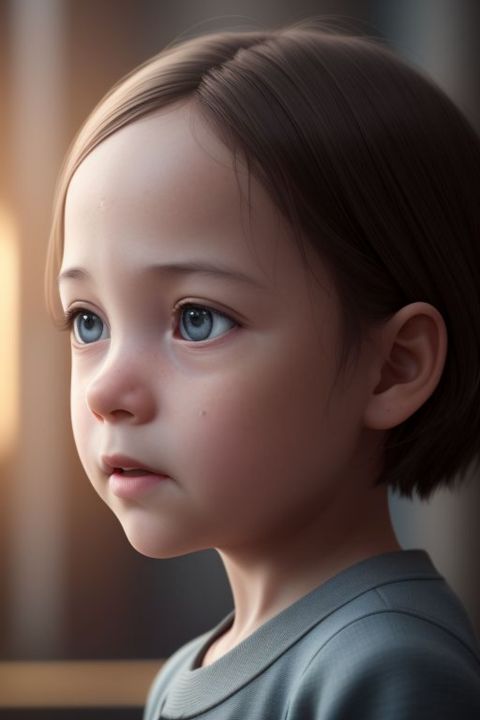 cinematic photo of a child intrigued - Creative Haven Gallery - Digital ...