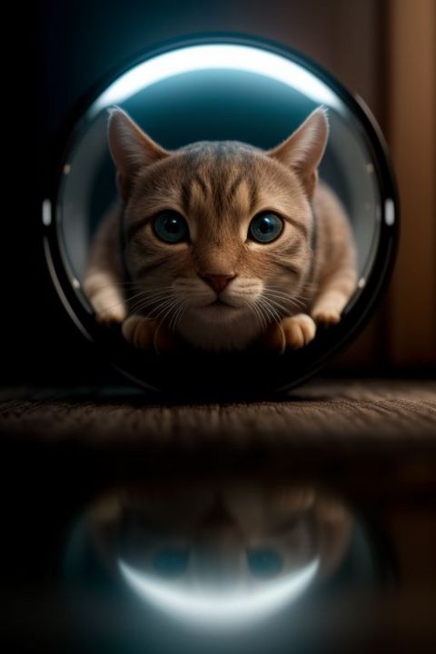 Whiskers and Wonder: A Curious Cat - Creative Haven Gallery - Digital ...