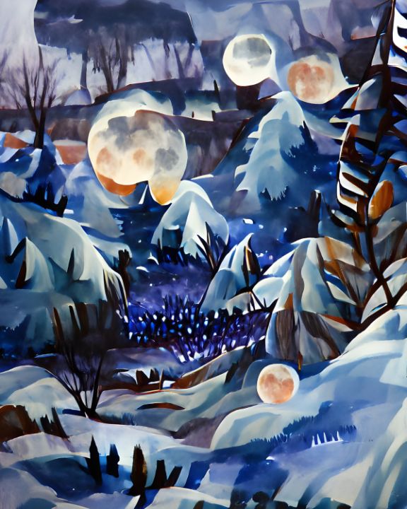 English Gloomy Chaotic Winter Scene - Jacob Lambert Store - Paintings ...