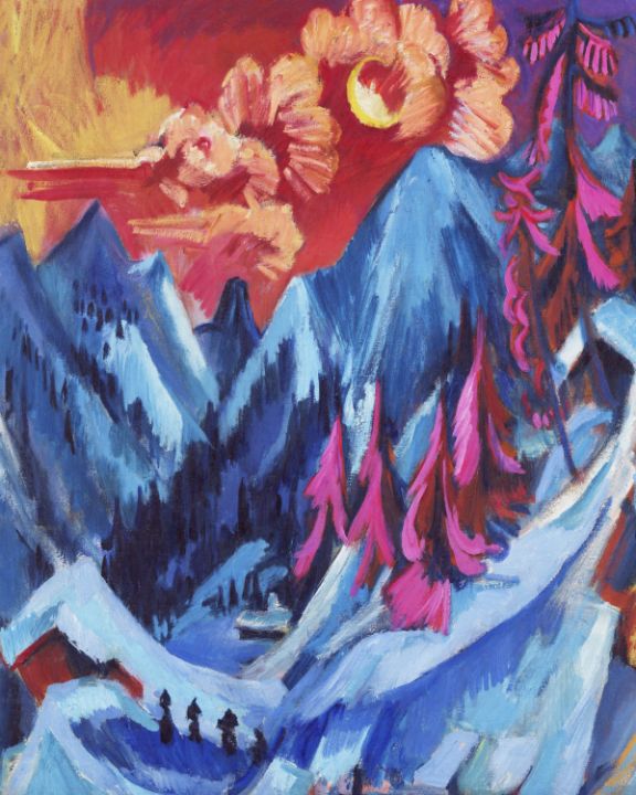 Majestic snowy Winter Mountains Oil - Jacob Lambert Store - Paintings ...