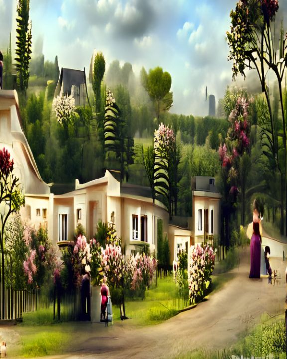 French House On The Outskirts - Jacob Lambert Store - Paintings ...