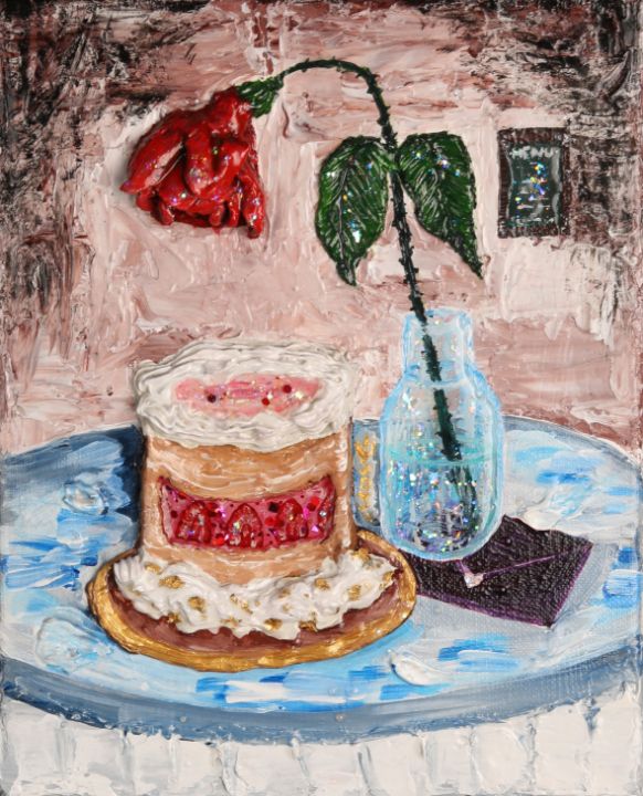 Full title: I can’t bake cakes, but - MargwizArt - Paintings & Prints, Food & Beverage, Dessert ...