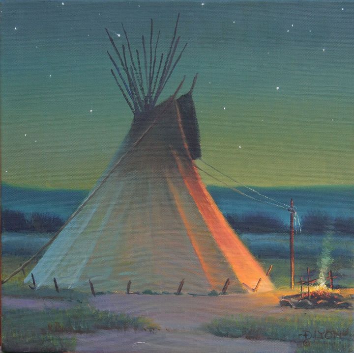 BY FIRELIGHT - DLYON-ART - Paintings & Prints, Ethnic, Cultural ...