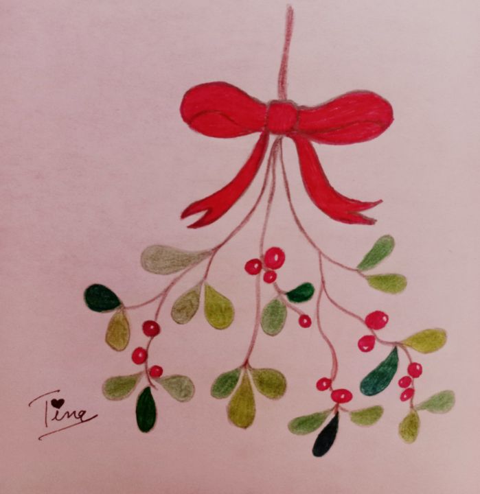 Colored Mistletoe - Cutie Doddle - Paintings & Prints, Flowers, Plants ...