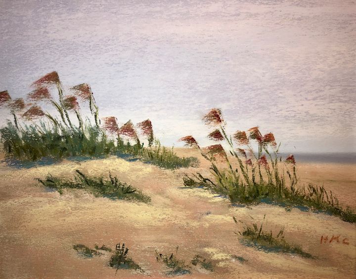 Playing in the Dunes-Galveston - Howard Keith Clark - Paintings ...