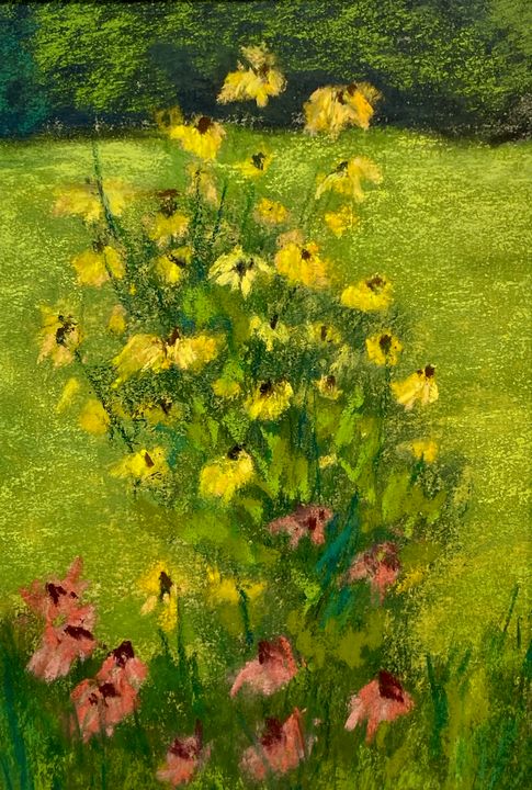 Yellow Flowers - Howard Keith Clark - Paintings & Prints, Flowers ...
