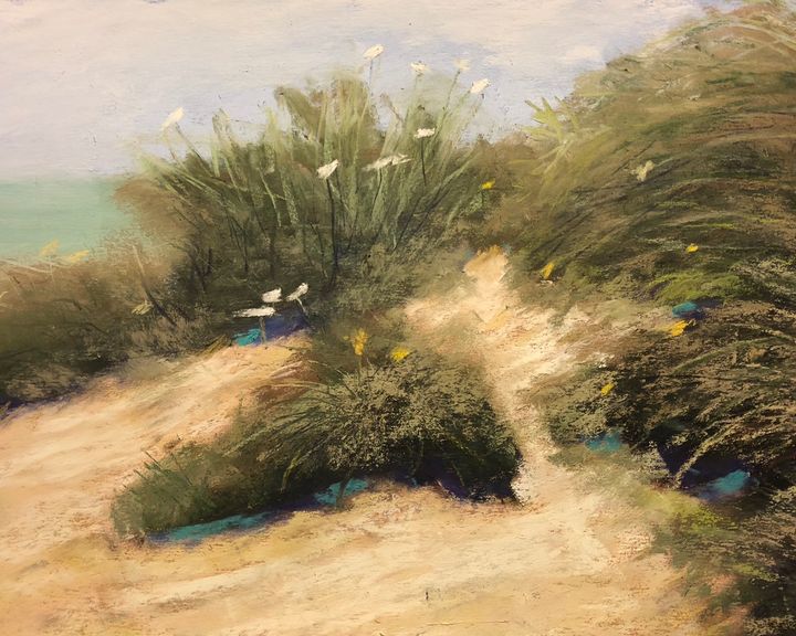 White Flowers in the Dunes - Howard Keith Clark - Paintings & Prints ...