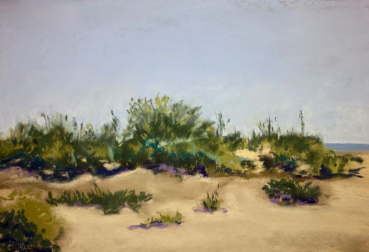Dune Over Looking the Gulf - Howard Keith Clark - Paintings & Prints ...