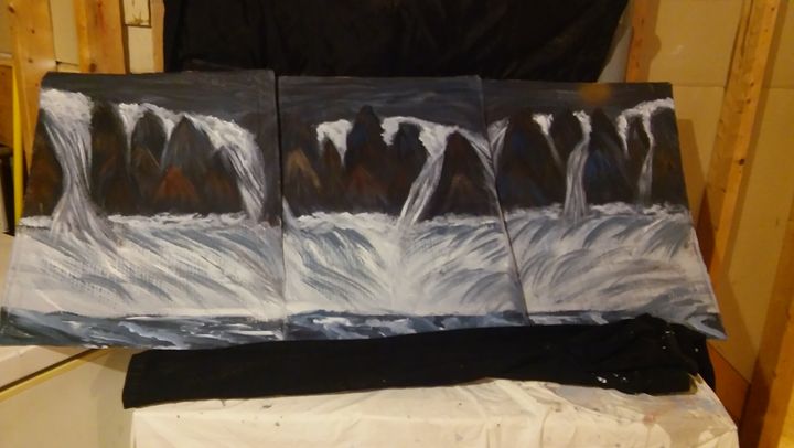 Peaceful Mountains - Winter Storm - Paintings & Prints, Landscapes ...