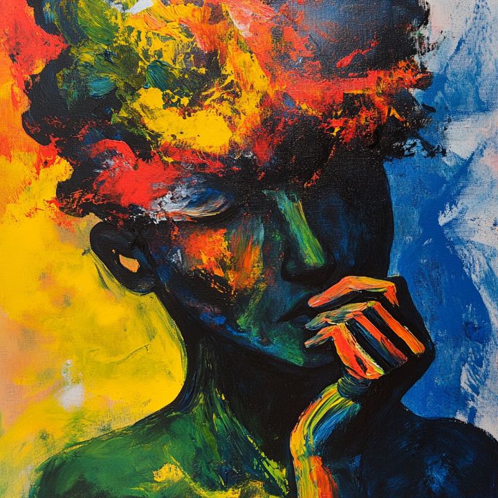 Deep in your mind - BankRatchaseth - Paintings & Prints, Abstract ...