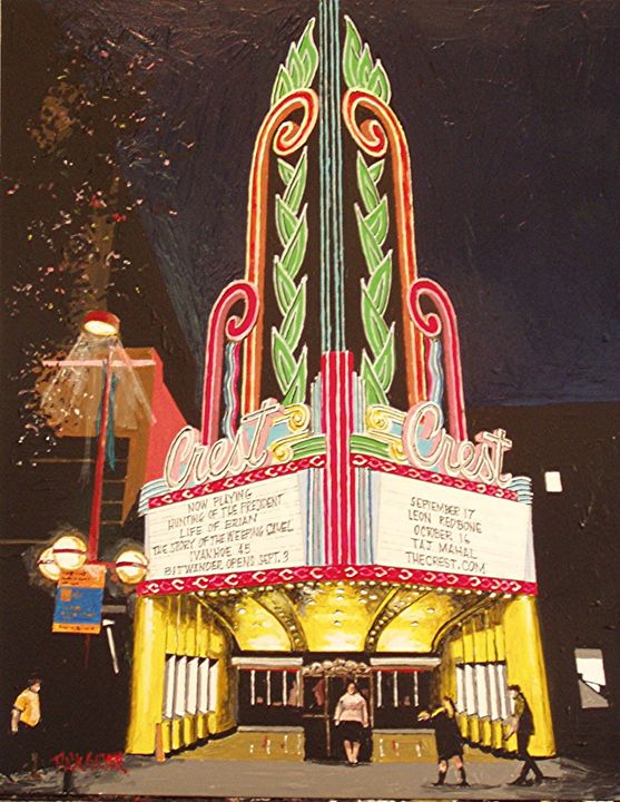 CREST THEATRE, SACRAMENTO - Paul Guyer - Paintings & Prints, Buildings ...
