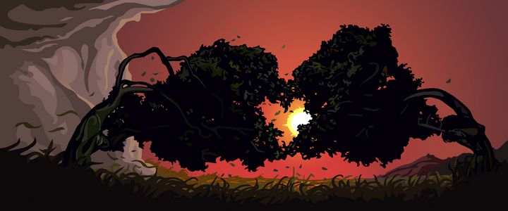 Trees Together during a storm - Ian Stevenson - Drawings & Illustration ...