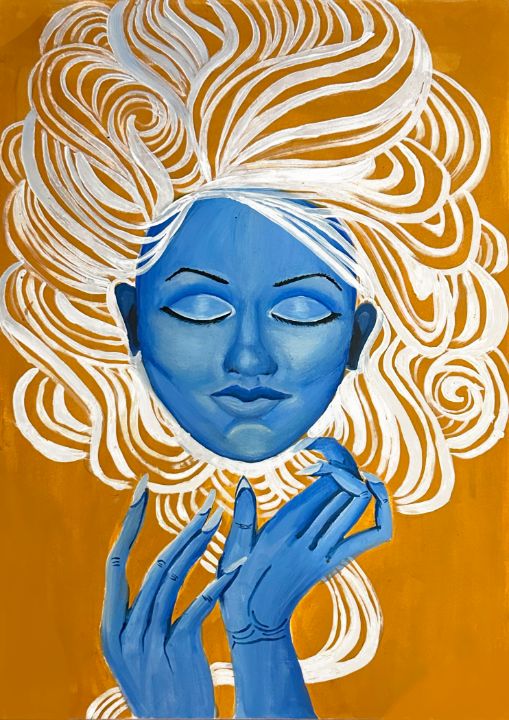 Blue Woman - Chanel's - Paintings & Prints, People & Figures, Portraits ...