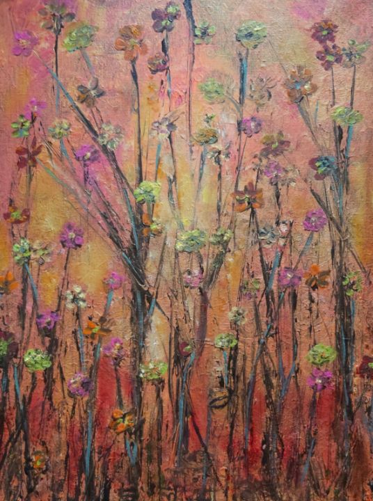 Florets 1 - Nasrah Nefer - Paintings & Prints, Flowers, Plants, & Trees ...