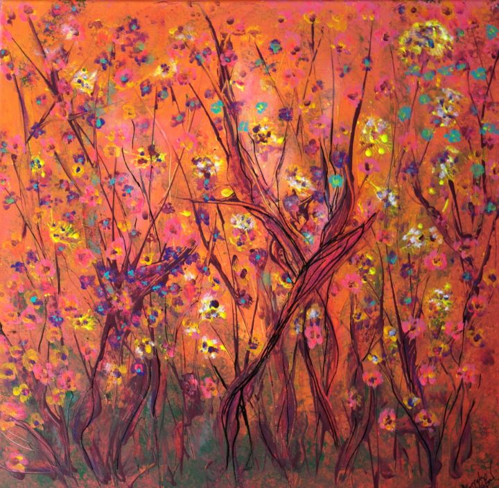 Florets 6 - Nasrah Nefer - Paintings & Prints, Flowers, Plants, & Trees ...
