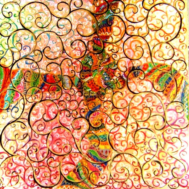 Confused - Nasrah Nefer - Paintings & Prints, Abstract, Irregular Forms ...