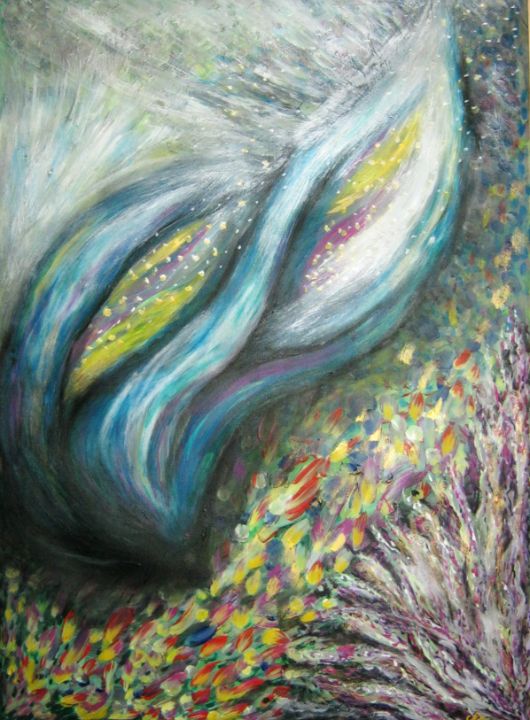 Inner Sea - Nasrah Nefer - Paintings & Prints, Abstract, Irregular ...